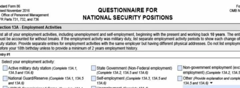 DCSA Releases New SF-85P for Public Trust Investigations ...